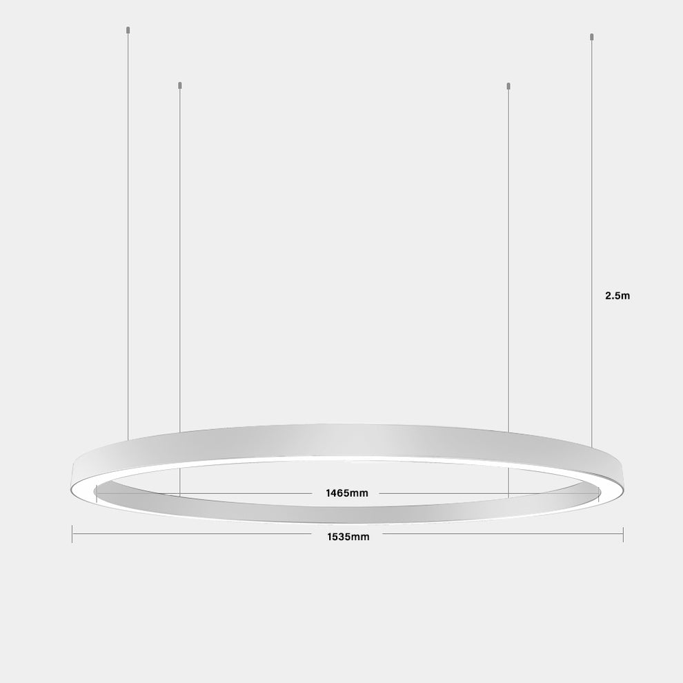 Chain GAS35 D1535 Downward White Φ1535*35*35 Hanging Height 2500mm Cir ...