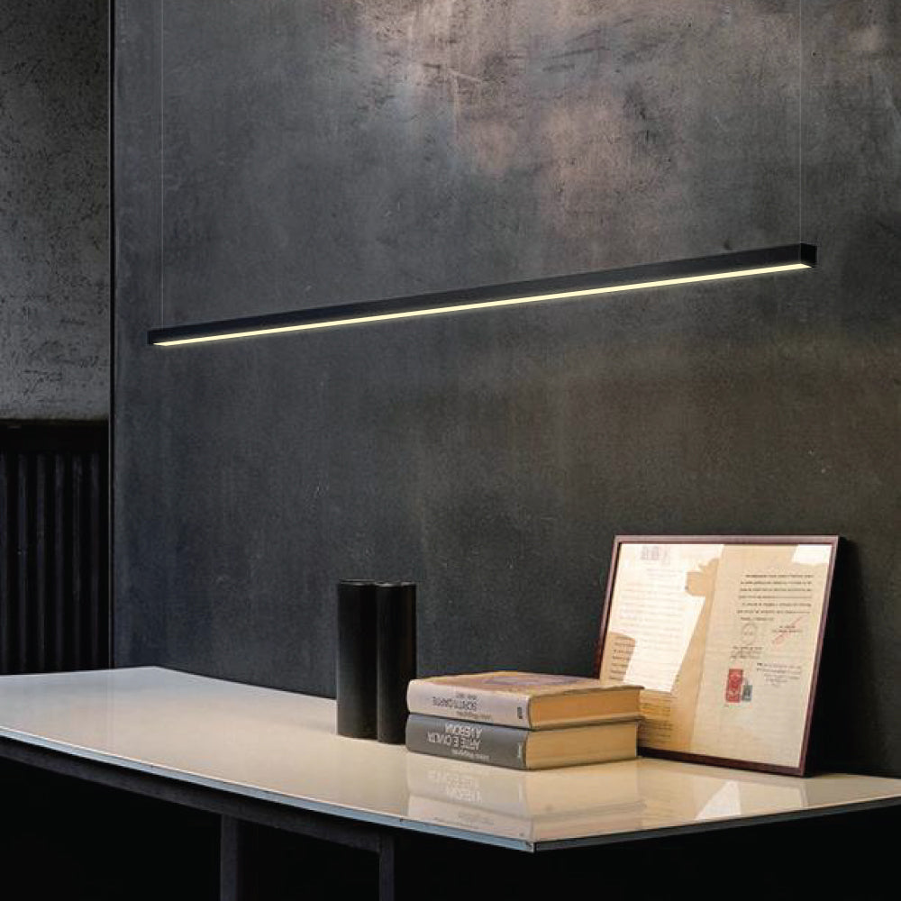 Chain GLS25 Slimline Black 1500/1800/2400mm LED Linear Pendant Light ...