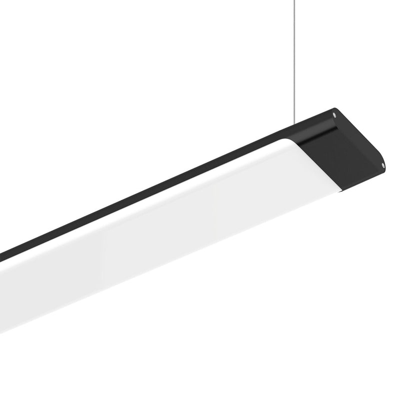 Slim 02 Batten Black 600/900/1200mm LED Ceiling Mounted & Suspension L ...